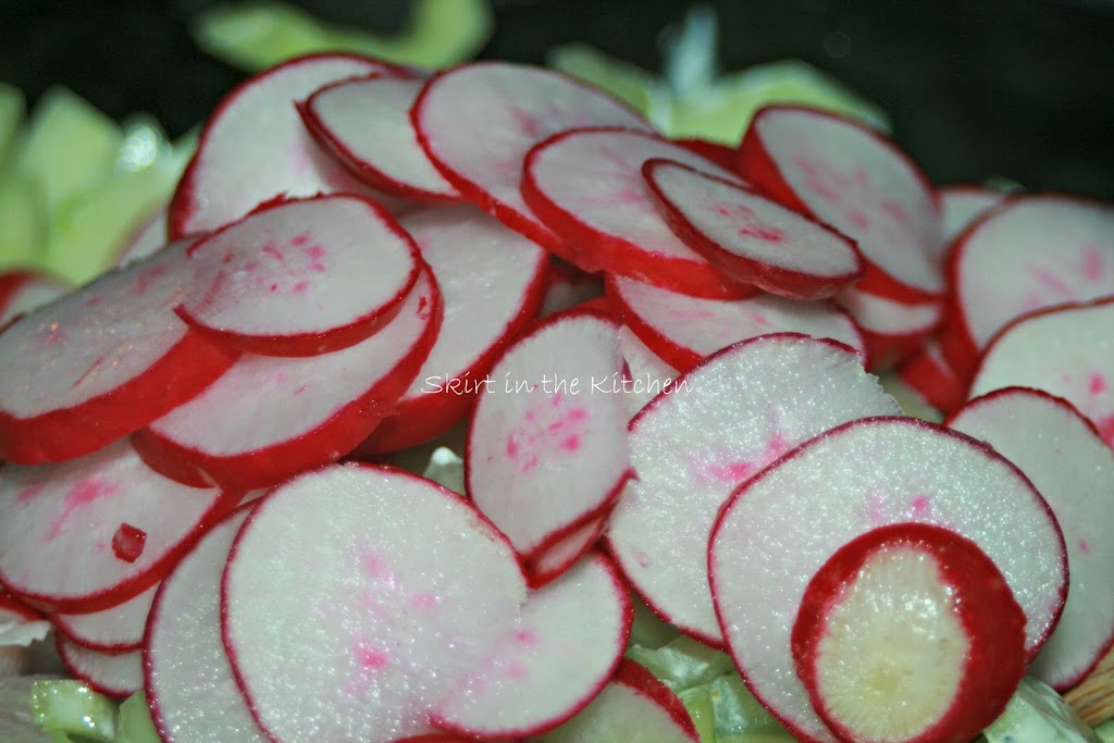 Creamy Cucumber Salad with Radish, Lemon Zest and Mint - Skirt in the ...