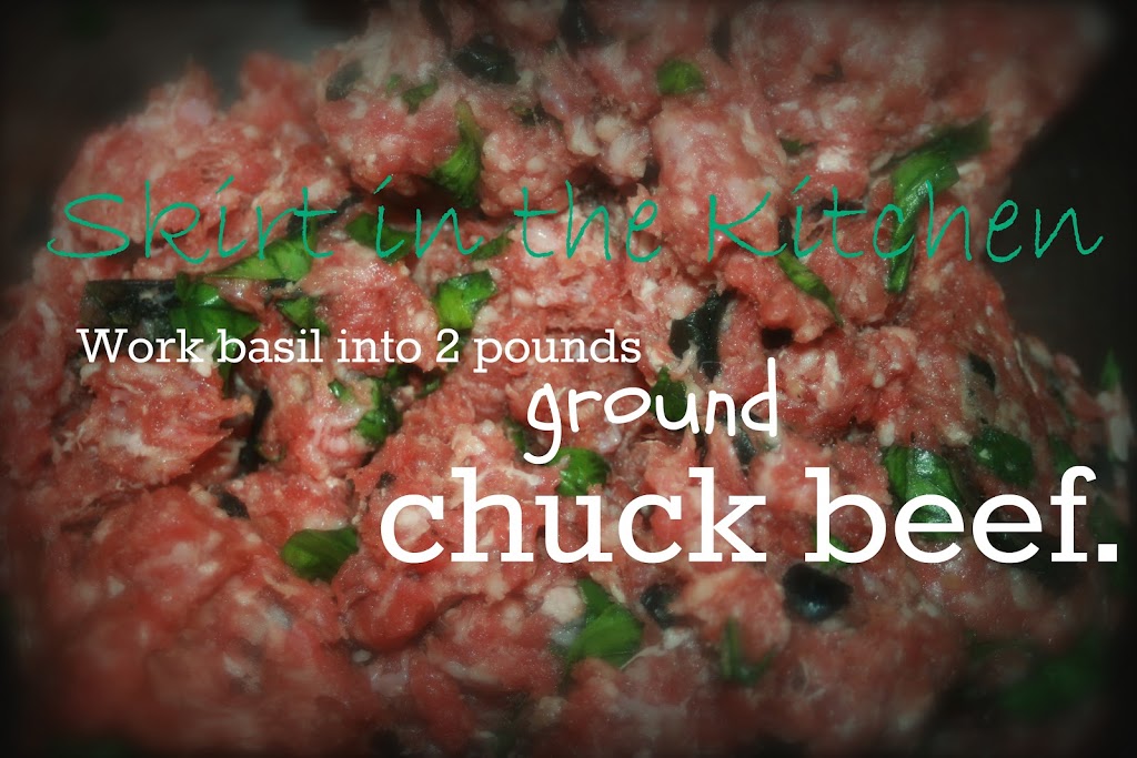 Fresh Basil Beef Burger - Skirt in the Kitchen