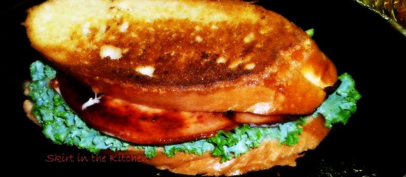 Grilled Garlic Bologna Sand - Skirt in the Kitchen