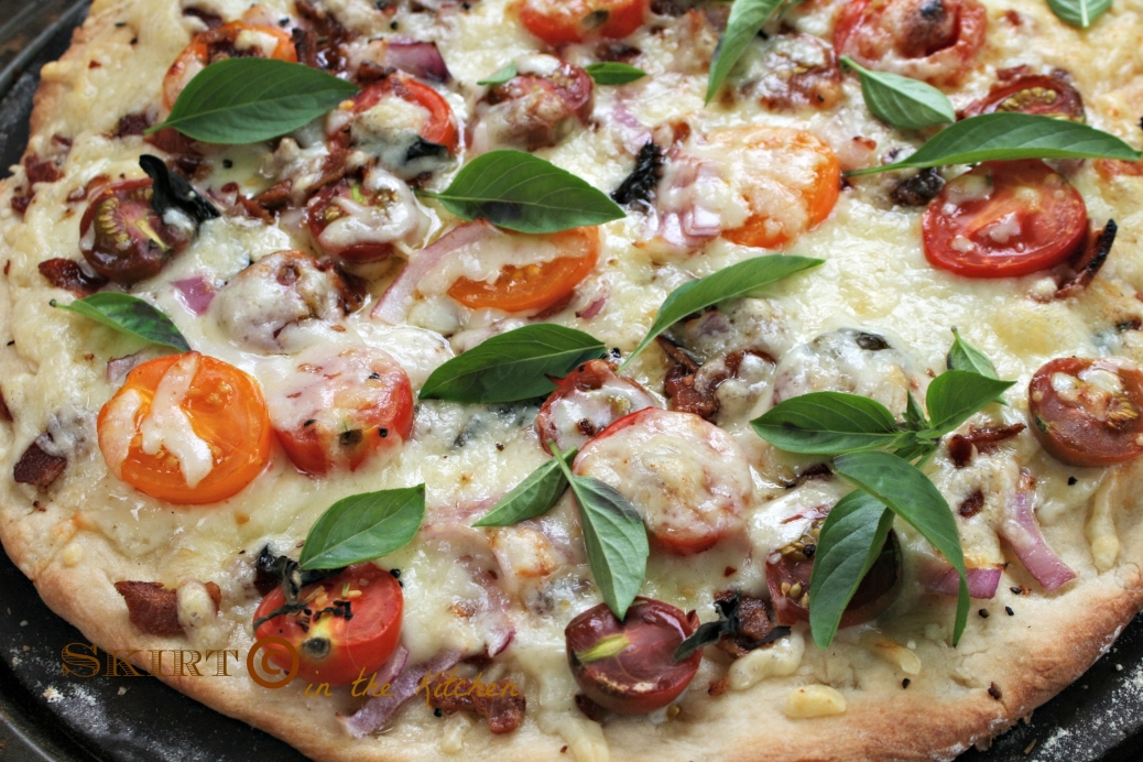 Heirloom Cherry Tomato Pizza - Skirt in the Kitchen