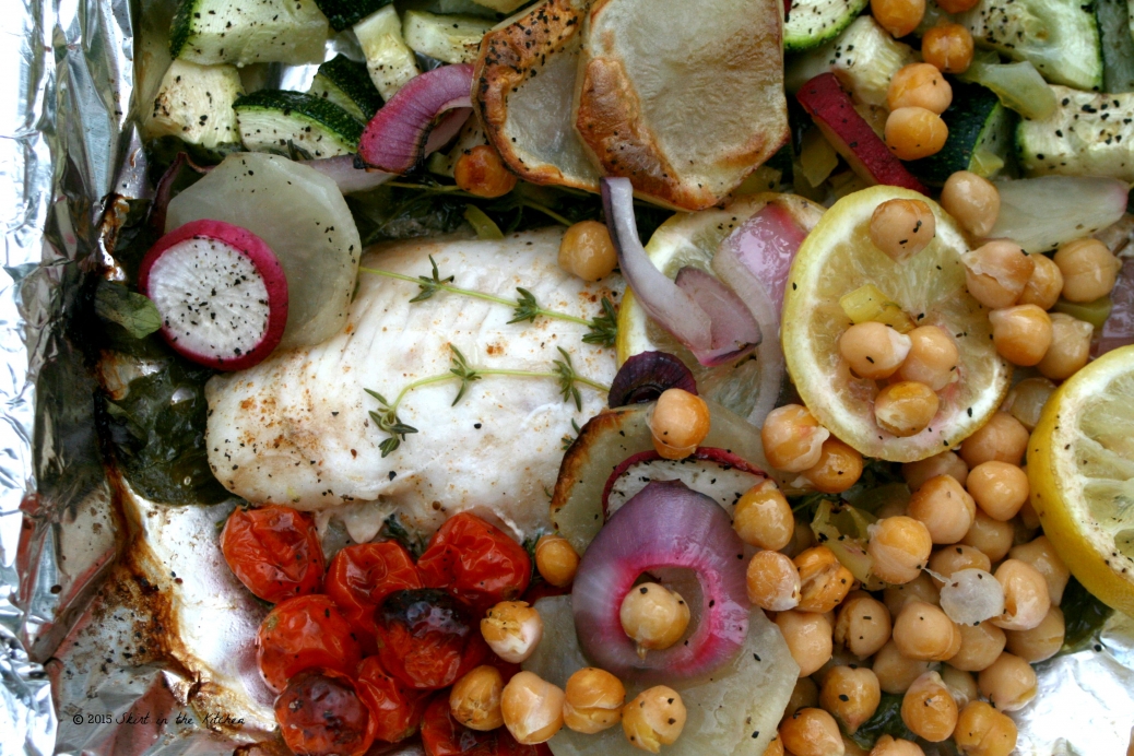 Vegetable Fish Bake - Skirt in the Kitchen